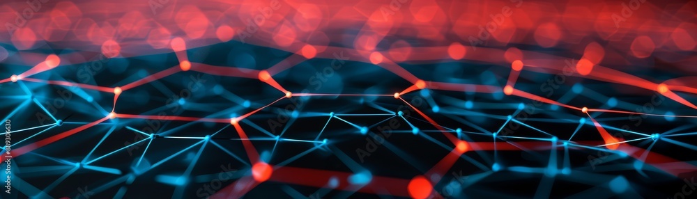 An advanced depiction of a network topology with a mesh network layout ...