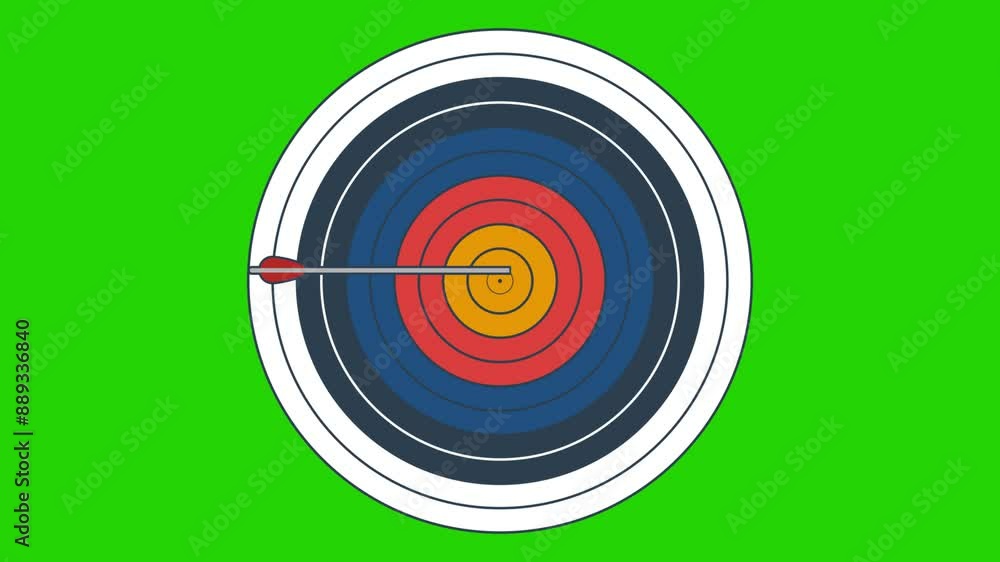 Archery Target Animation Bullseye and Precision! 4K Video Animation ...