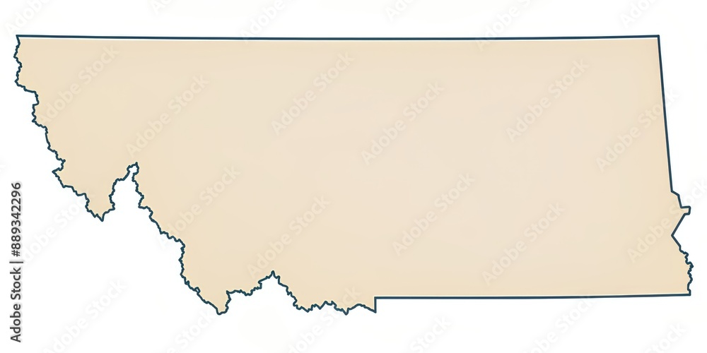 Outline drawing of montana state map, Montana, state, outline, drawing ...