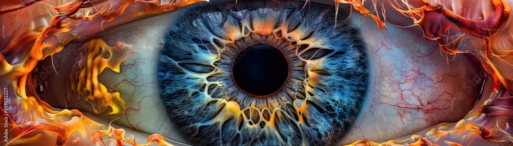 eye scan ID concept Enter a world where retinal patterns become the ...