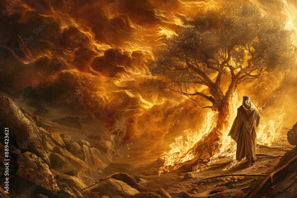 Moses and the Burning Bush: Moses Standing in Awe before the Burning ... Moses and the Burning Bush: Moses Standing in Awe before the Burning ...
