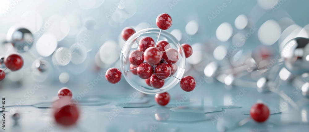 Scientific Illustration of Atomic Structure Detailed View of Nucleus ...