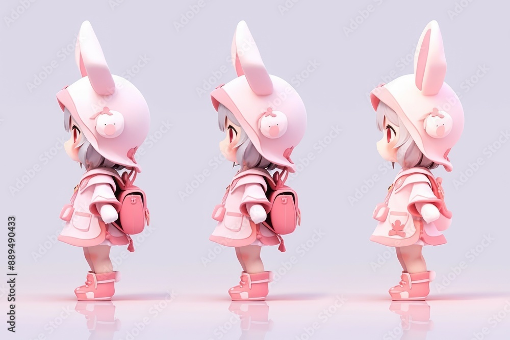 anime full body generate three views Created with Generative AI ...