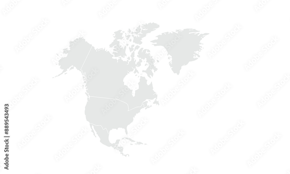 North America map Grayscale,isolated on white background for website ...