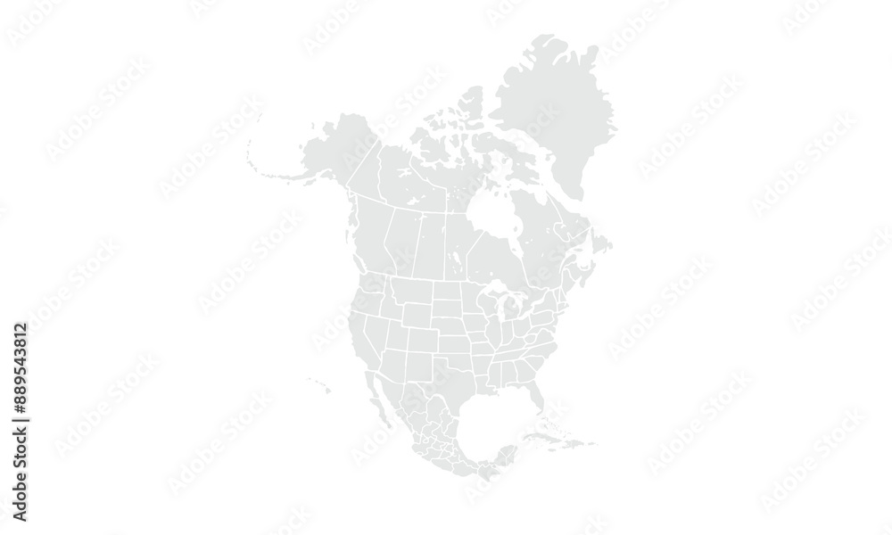 North America map Grayscale,isolated on white background for website ...