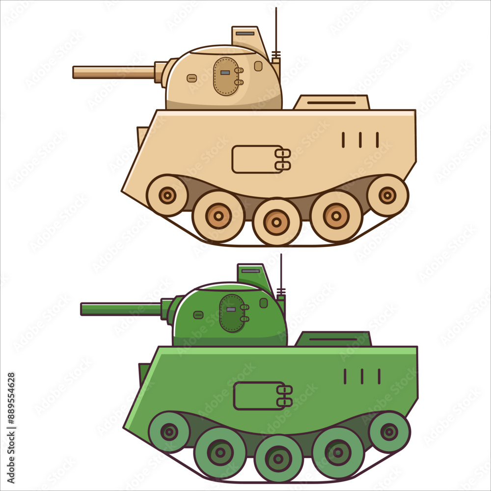 Military robot.Tracked autonomous self-drive vehicle.Battle tank ...