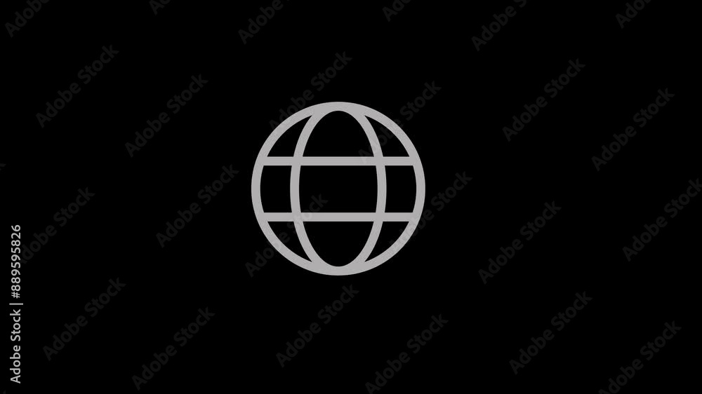 Globe planet earth icon. world internet connection logo. web sign and ...