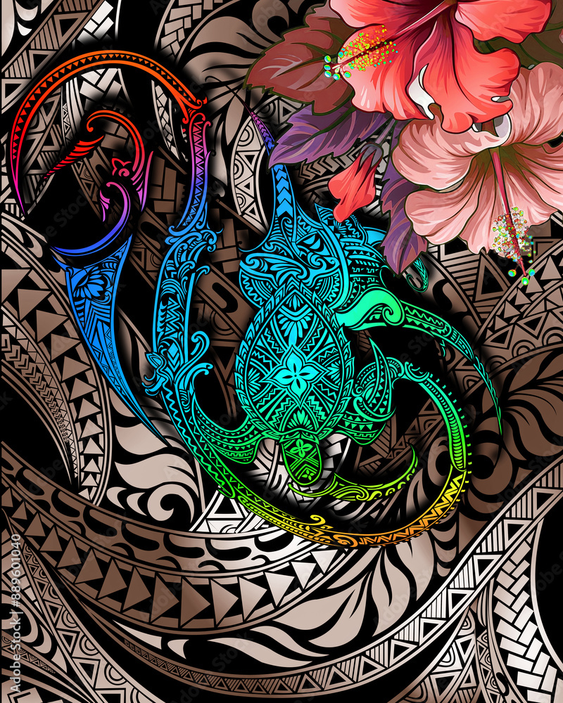 Maori Polynesian Hawaiian pattern tattoo design illustrations. Unique ...