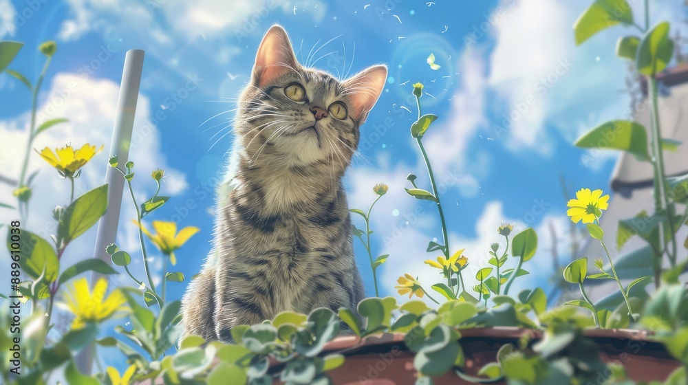 Heartwarming depiction of rare cat breeds, realistic, natural light ...