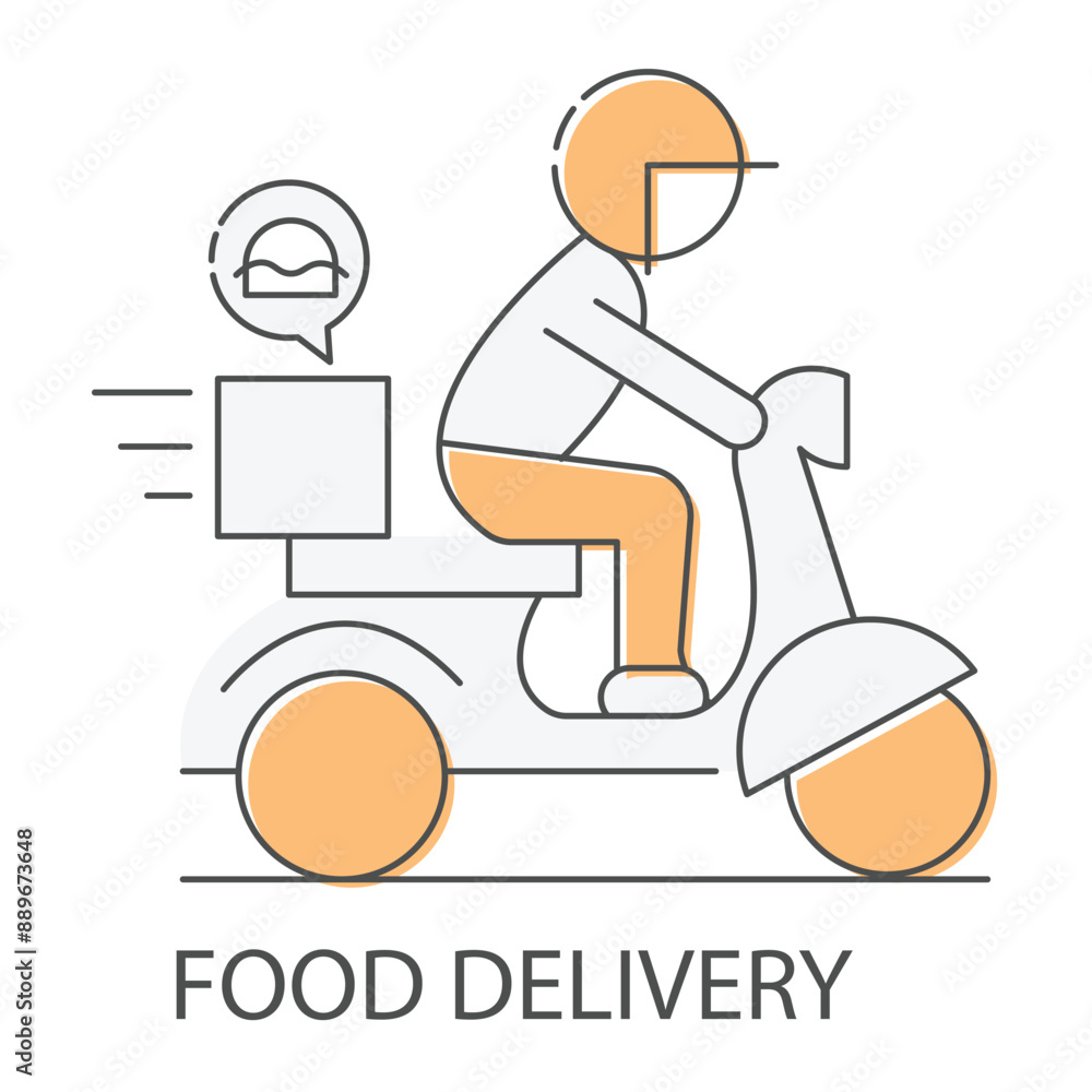Food Delivery Icons: Food Order, Online Food Delivery, Delivery Service ...