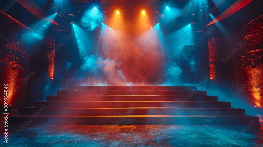 Light background with spotlight on a modern dance stage, featuring ...