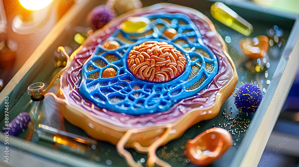 Eukaryote cell structure a bio lab presentation Stock Photo | Adobe Stock