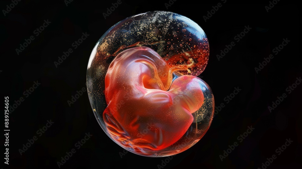 Intricate 3D Model of Human Embryo at Blastocyst Stage - Detailed Early ...