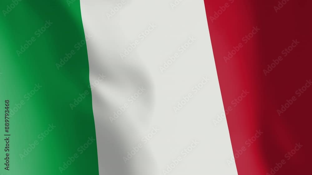 Flag of Italy animated background. Symbol of the Italian nation and the ...