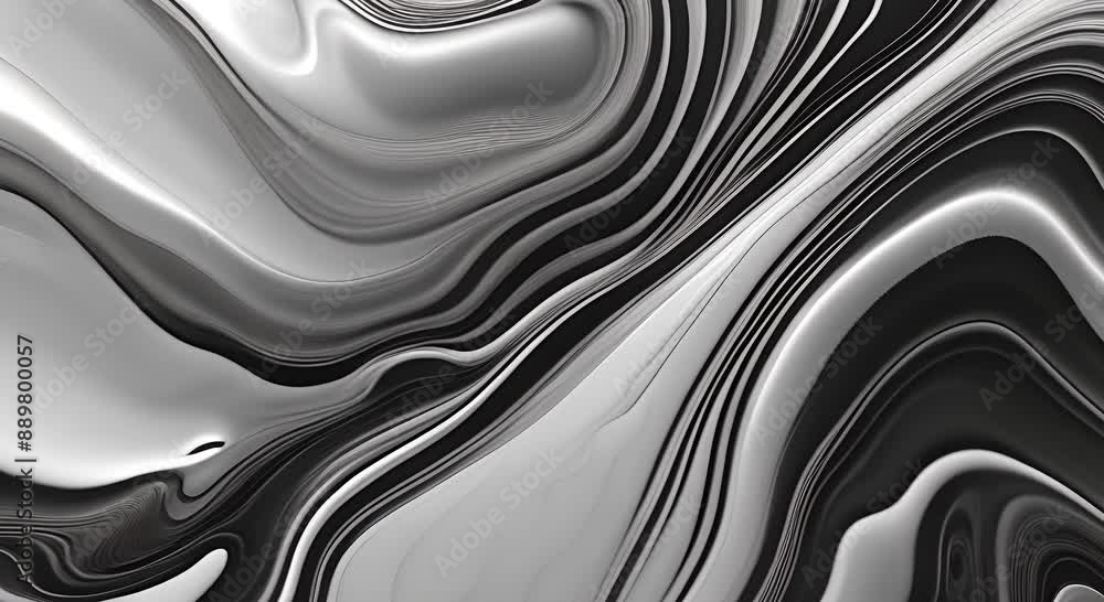 Abstract Liquid black and white texture Organic background for visual ...
