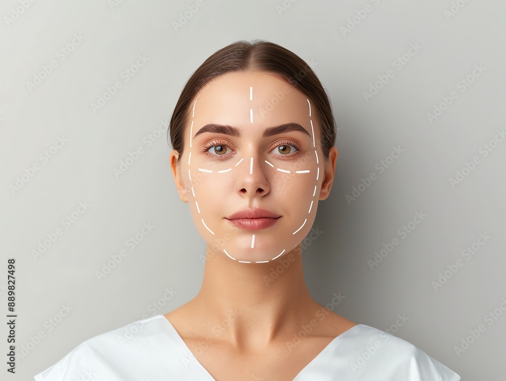 Fotografia do Stock: Woman with lifted and firm skin after a PDO thread ...