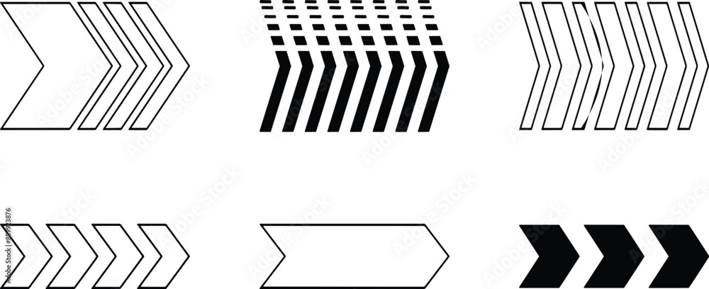 High resolution Dynamic moving arrow symbol isolated on transparent ...