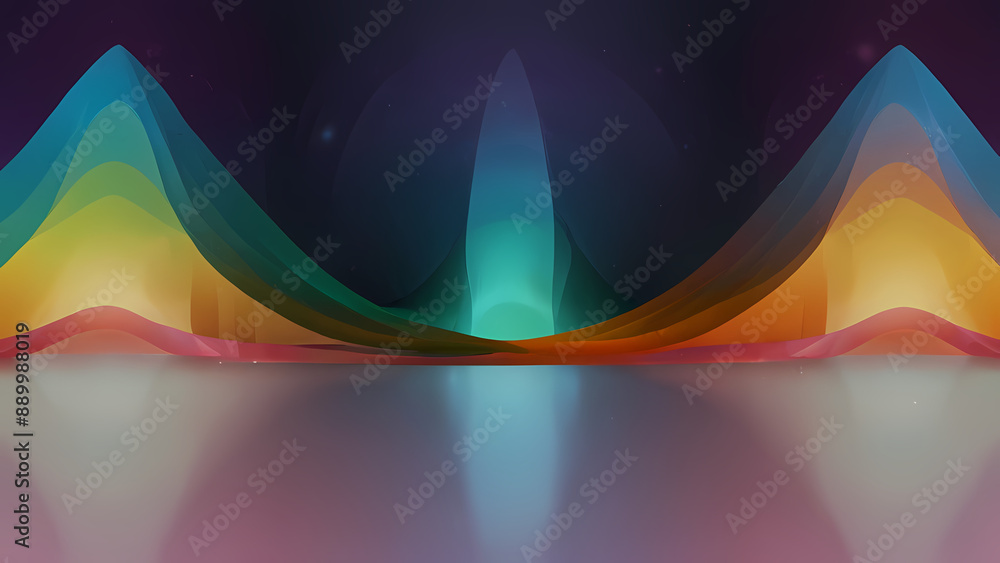 abstract background that visualizes the echoes of emotions with flowing ...