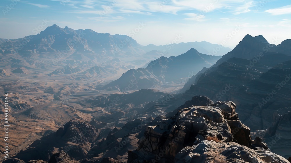 ภาพประกอบสต็อก Saudi Arabia boasts majestic mountain ranges and ...