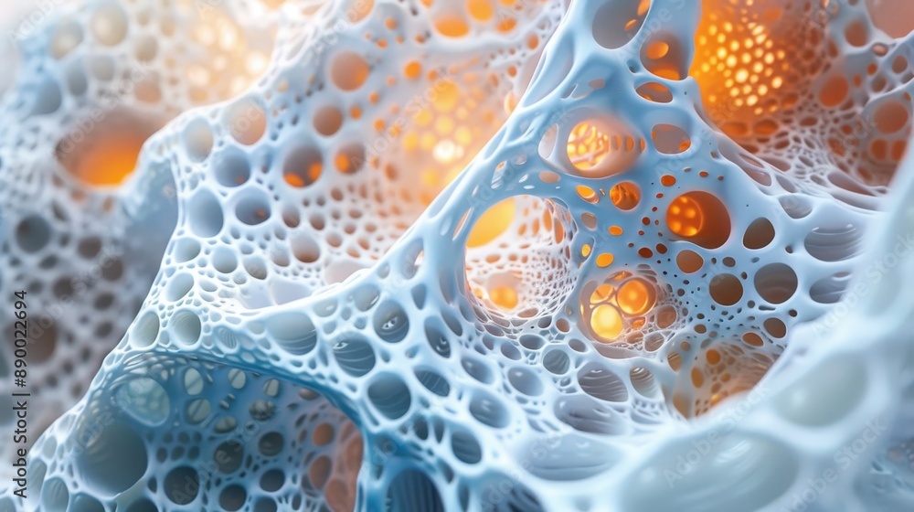 Biomorphic abstract background featuring organic shapes, life-like ...