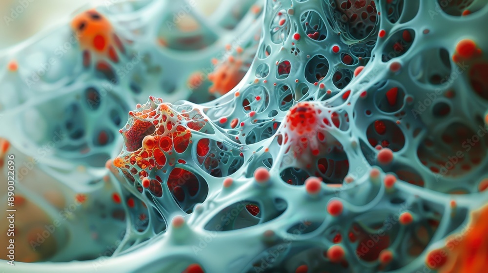 Biomorphic abstract background featuring organic shapes, life-like ...