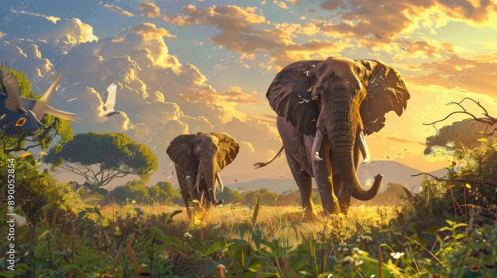 Describe the cultural significance of African elephants in local ...
