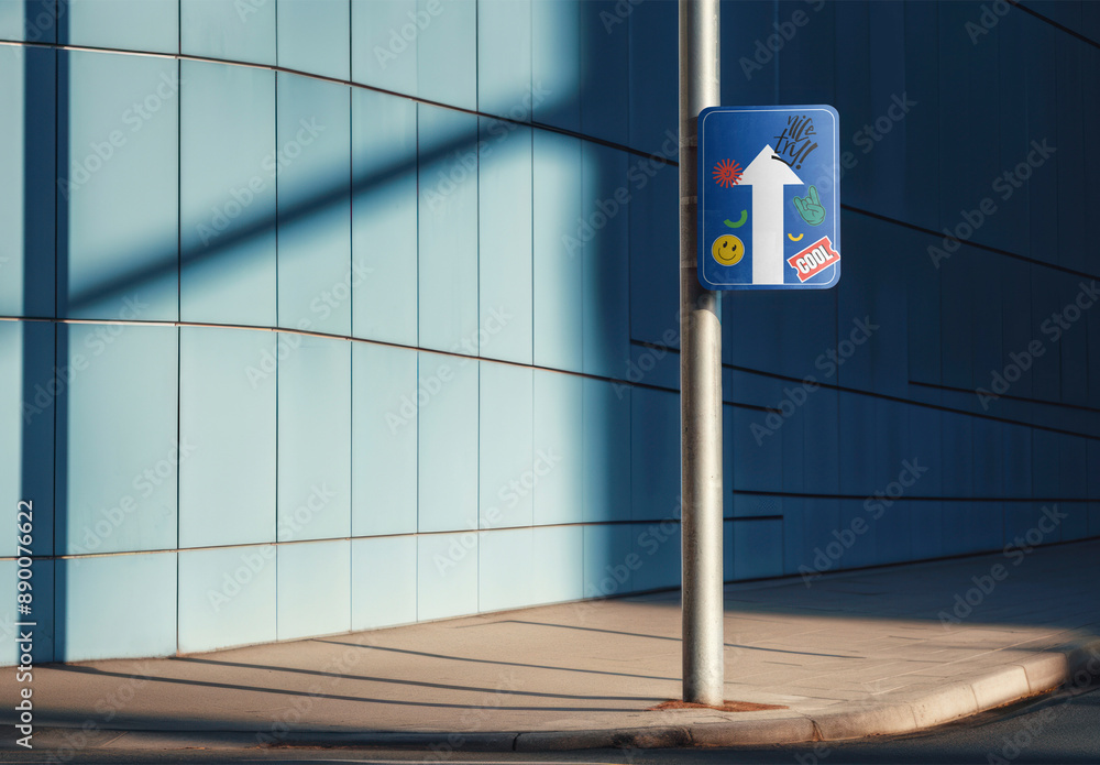 Traffic Sign Mockup With Generative AI Stock Template | Adobe Stock