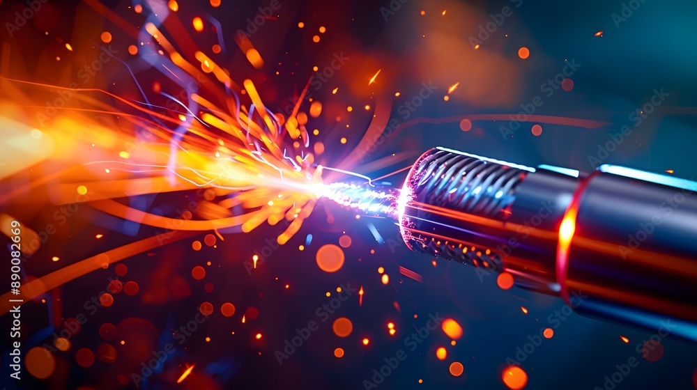 Precision Shielded Arc Welding Technique - Top View with Electrode ...