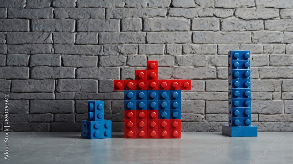 lego blocks building Plastic toy block, background wall frame empty ...