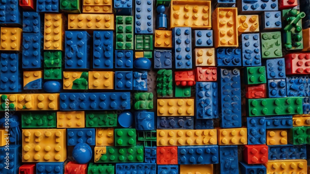 lego blocks building Plastic toy block, background wall frame empty ...