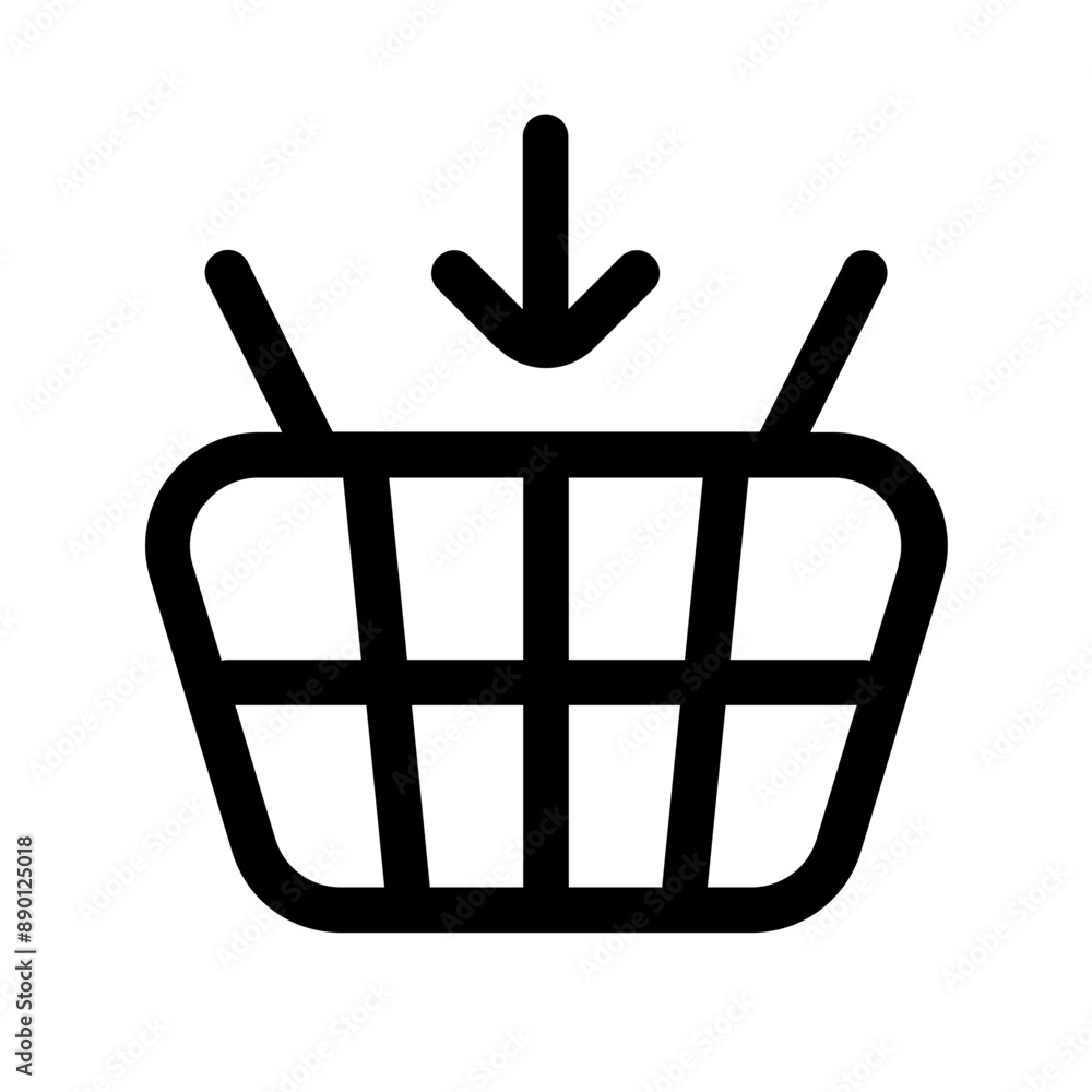basket-entry icon with line style, perfect for user interface projects ...