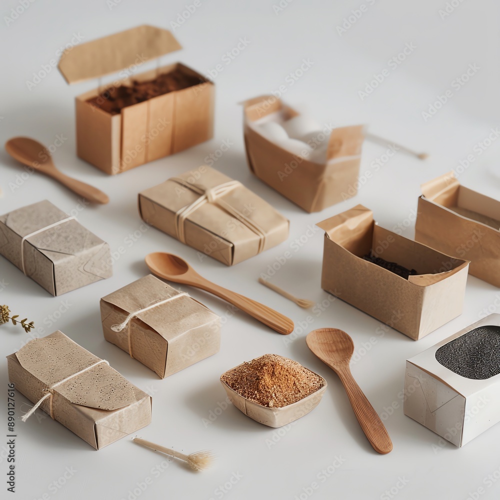 Ecofriendly packaging, zero waste materials, modern sustainable design ...