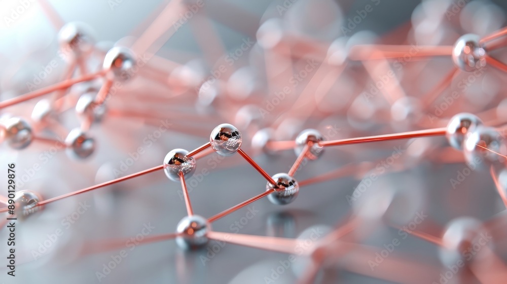 A 3d Visualization Of A Network Topology Showcasing Interconnected