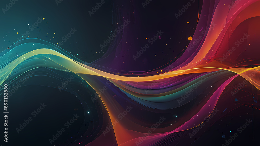 abstract background that visualizes the echoes of emotions with flowing ...