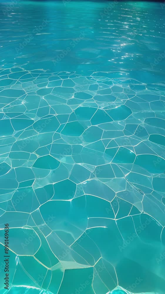 A mesmerizing animation loop featuring a glimmering turquoise water ...