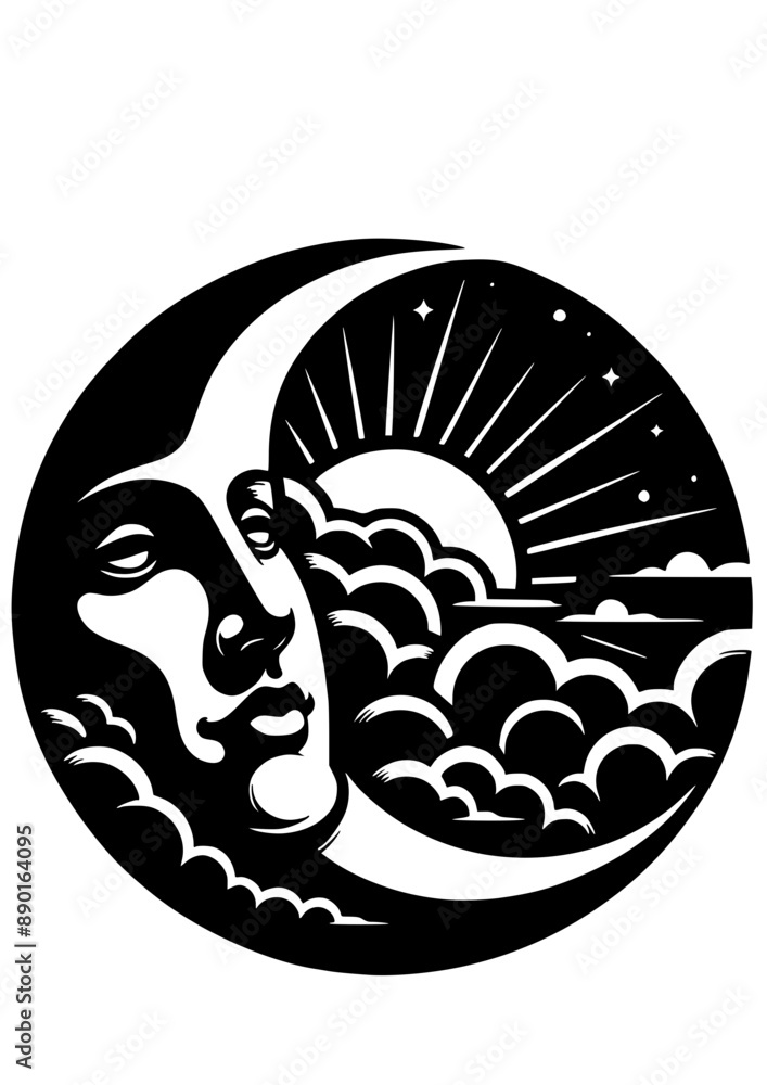 Mystic SVC, Magic SVG, Magic Mushrooms SVG, Black Cat SVG, Moon SVG ...