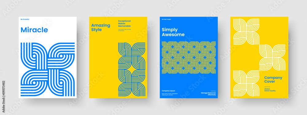 Geometric Flyer Design. Creative Business Presentation Layout. Abstract ...