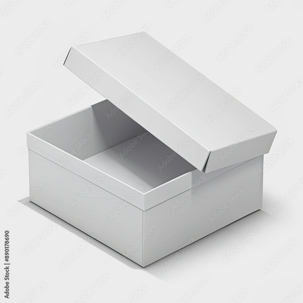 Shoe box die cut template with blank mockup for product packaging ...