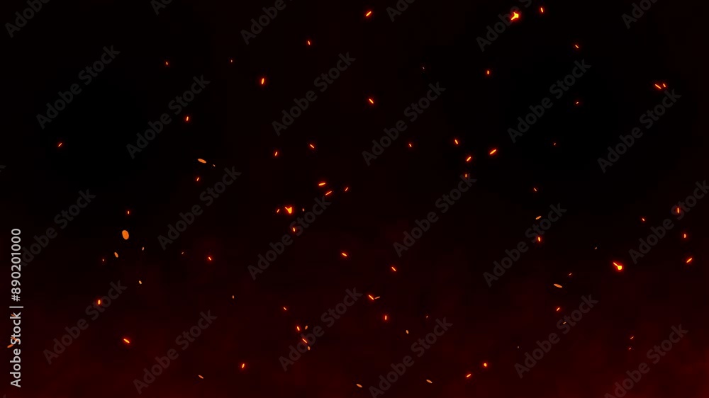 Fire Particle Background. Flying Fire Particle Background Footage ...