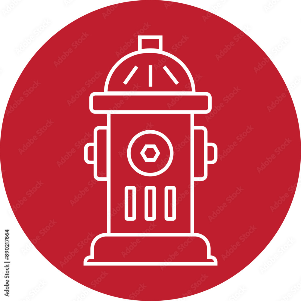 Fire hydrate icon. Fire Extinguisher Safety Sign. Hydrated Red Outline ...