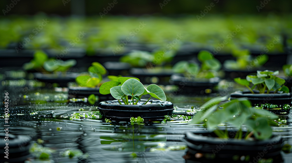Hydroponic Raft System - floating plants in polystyrene boards with ...