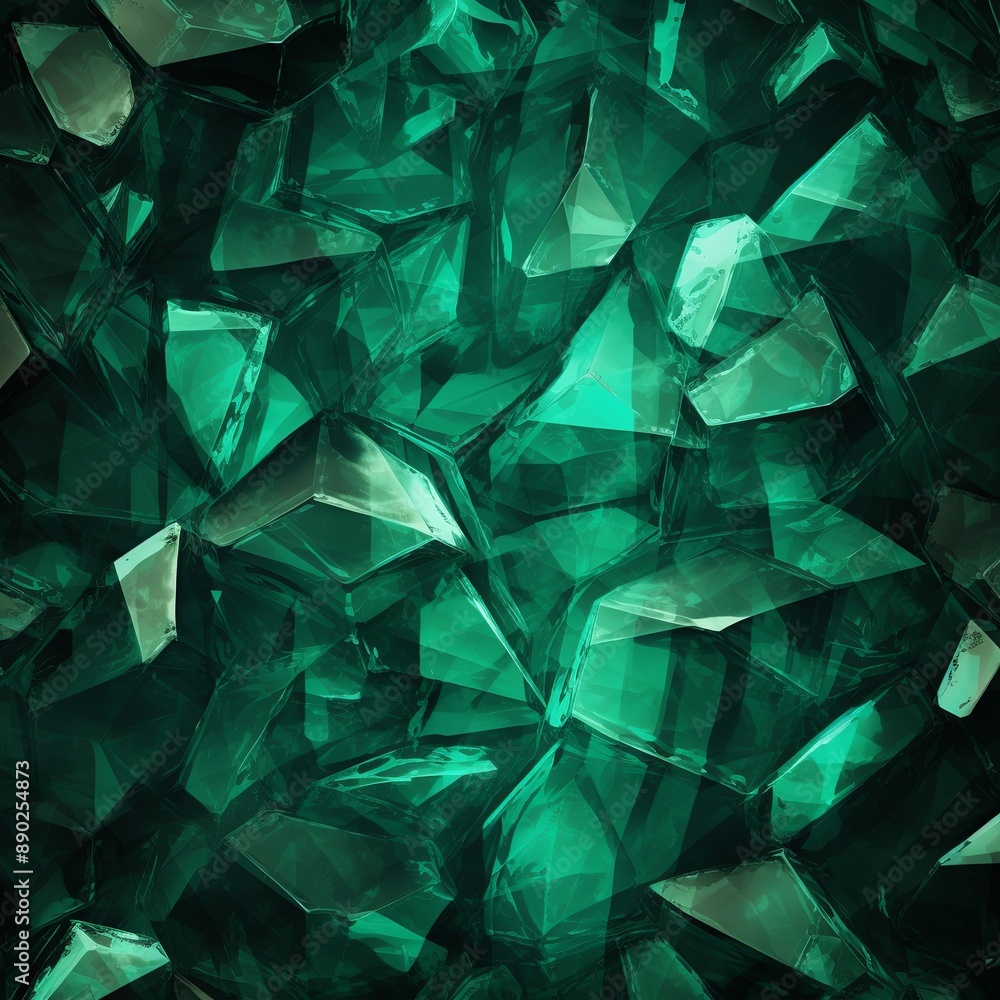 This stock image showcases a captivating design of green crystal ...