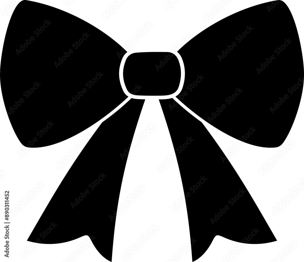Vector Bow Illustration, Black Bow SVG, Coquette Bow Stock Vector ...