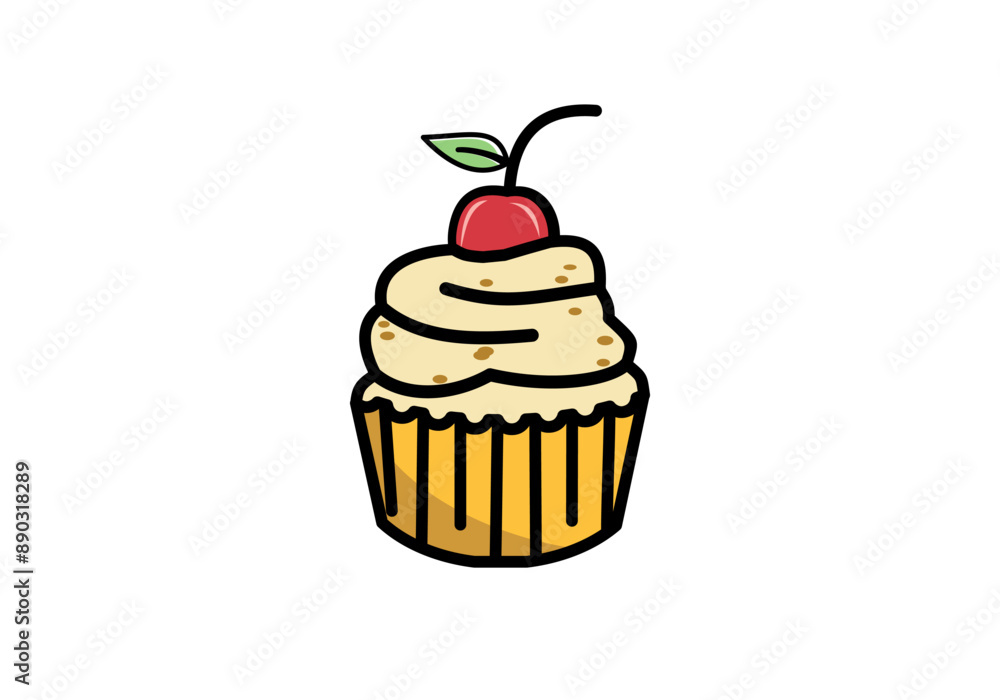 muffin logo vector design. Vector illustration isolated on white ...