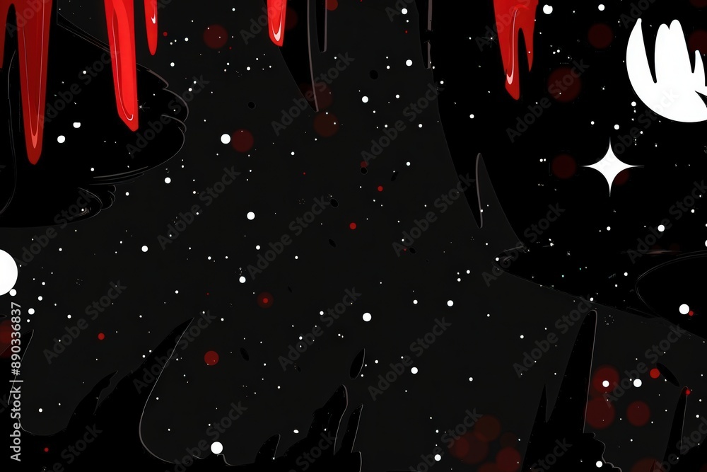 Dark Stardust Color Palette Background with Abstract Red and White ...