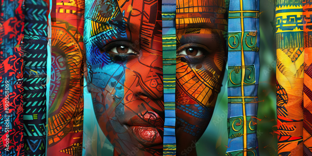 Pride in Heritage: A display of vibrant African fabrics, showcasing the ...
