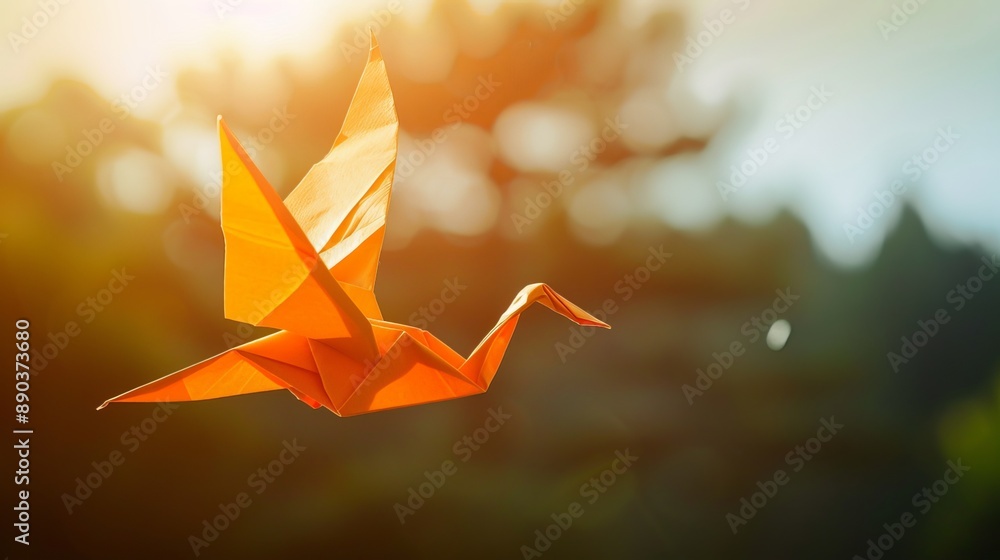 Origami bird symbolizes creativity and change. Like a bird emerging ...