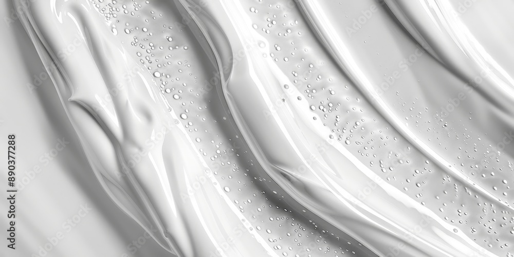 Luxurious Sunscreen Cream Texture on White Background: Silky Smooth SPF ...