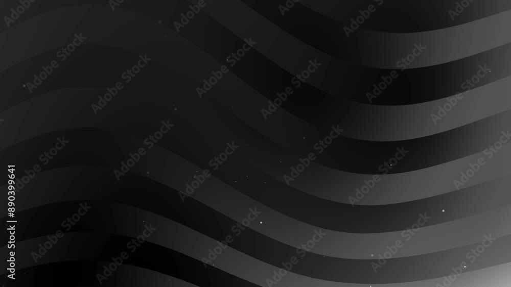Black linear gradient background with sleek wavy horizontal lines on a ...