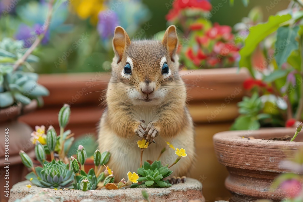 Baby Chipmunks in Gardens Images of adorable baby chipmunks exploring ...